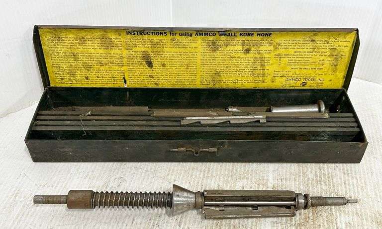 Ammco small bore hone, all parts seem to be in box, instructions on ...