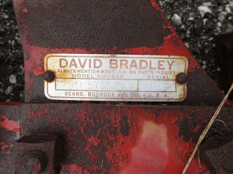 David Bradley garden tractor with engine, cultivator, and plow ...