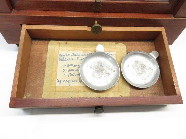 Antique cenco scientific instruments apparatus chemicals wooden and ...