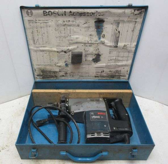 Bosch 11202 heavy duty hammer drill with metal case, chisels, and drill ...