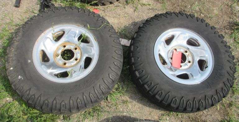 (2) Dodge Ram 5-lug 16" wheels - Albrecht Auction Service