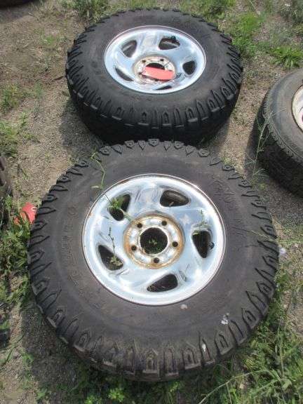 (2) Dodge Ram 5-lug 16" wheels - Albrecht Auction Service