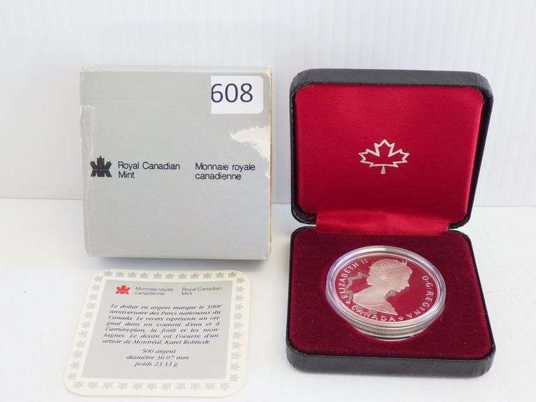 1885-1985 Royal Canadian Mint National Park silver dollar with original ...