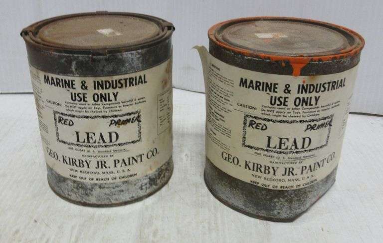 Marine red lead paint, 1- New, 1- Used - Albrecht Auction Service