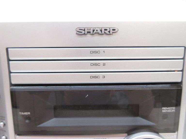 Sharp 100W 3-disc cassette AM/FM radio executive stereo system, model ...