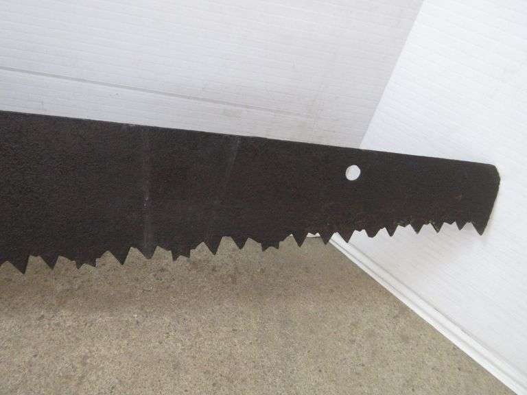 Antique one man saw with the original handles - Albrecht Auction Service