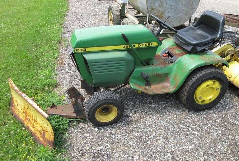 John Deere 212 garden tractor, runs and operates, includes a tiller ...