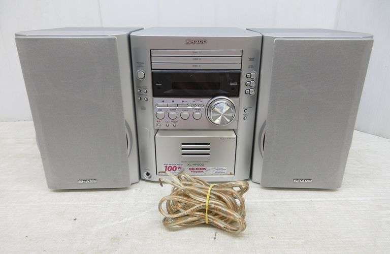 Sharp 100W 3-disc cassette AM/FM radio executive stereo system, model ...