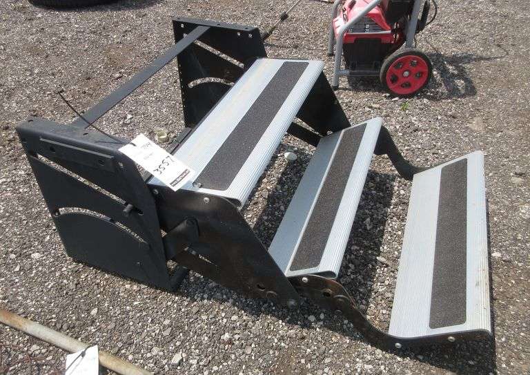 Alumi-Grip tread RV stairs, metal frame with aluminum stairs, 27"W x 12 ...