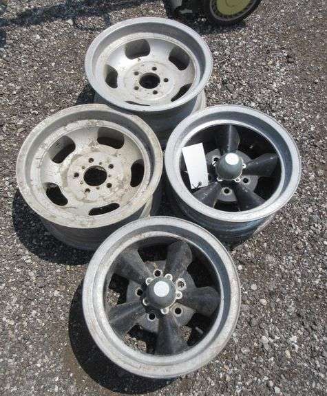 (4) Gyro racing wheel rims by Fenton, two have center caps, Rims with ...