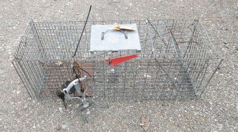 (3) Traps, includes: 1- Large live trap, 12"W x 36"L x 12"H; 1- Nash ...