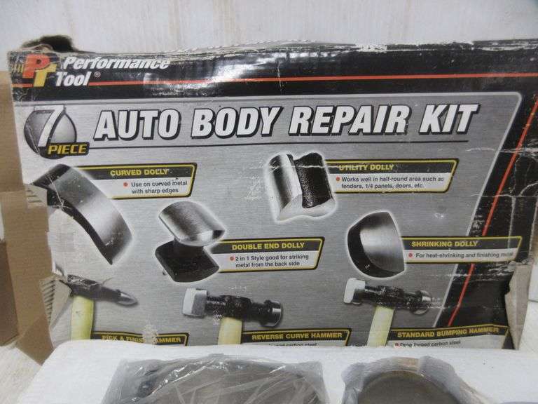 Auto Body repair kit in box, good - Albrecht Auction Service