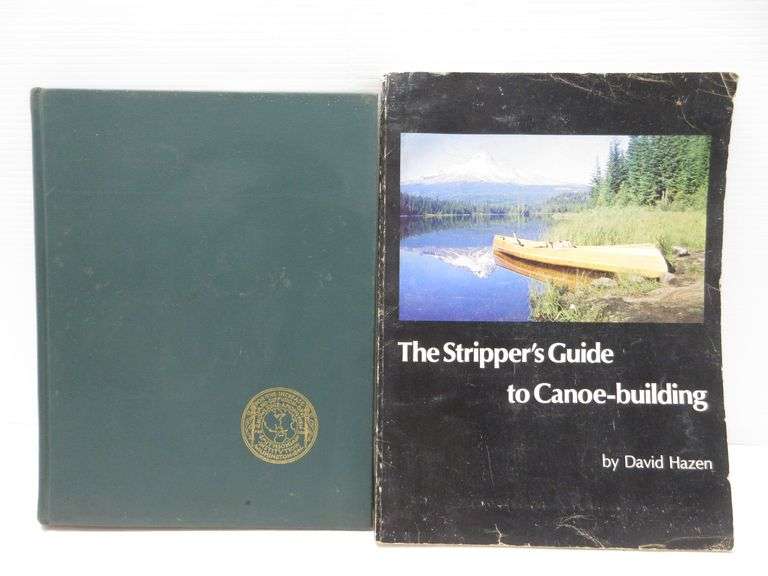 (2) Books on canoes, includes: Bark Canoes and Skin boats of North ...