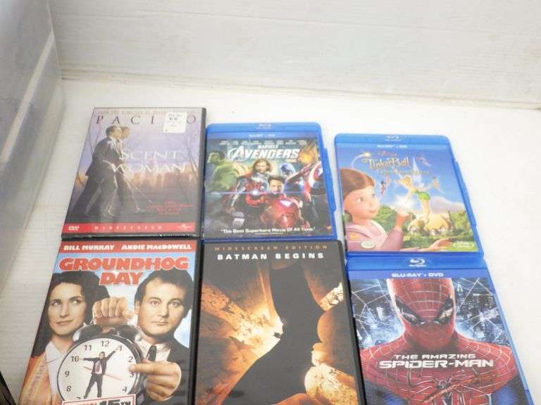 Tote of DVD, PC games DVDs, and (4) Blu-ray DVD combo, great selection ...