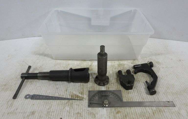 Tooling tap holder for tapping straight, quill stop, protractor ...