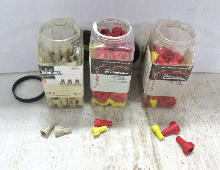 (3) Containers of wire nuts, good - Albrecht Auction Service