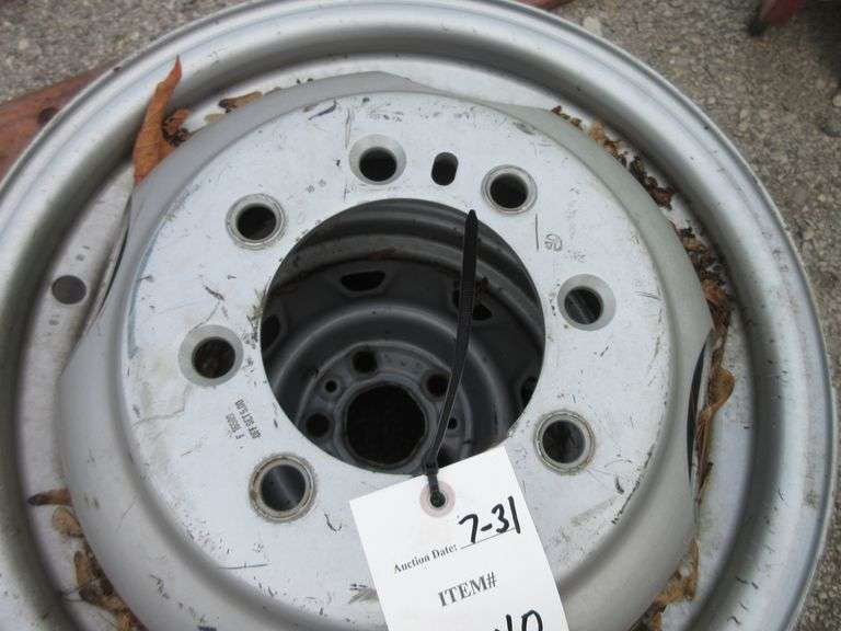 (2) Rims, include: 1- Chevy 16 x 16 dually tire rim, 1- '92 Ford Ranger ...