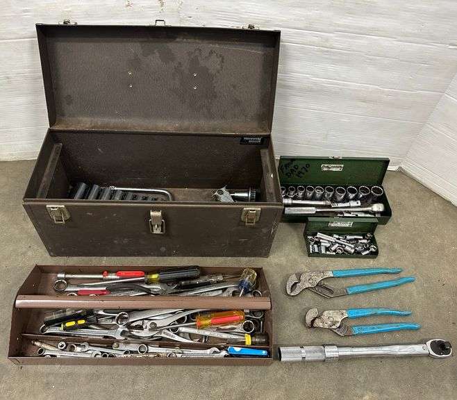 Kennedy STD toolbox with STD tools, include: Ratchets, Open sockets ...