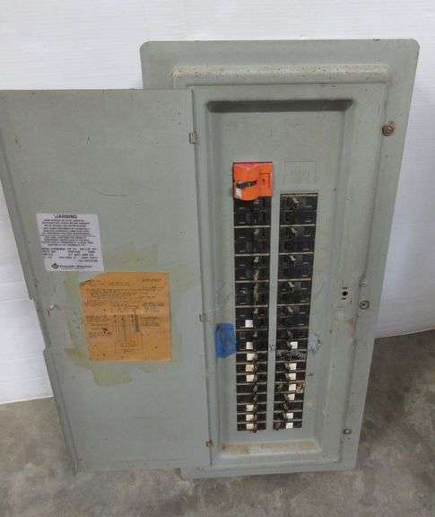 Arrow/Hart Murray 200A panel with breakers, 14"W x 4"D x 34"H, unknown ...