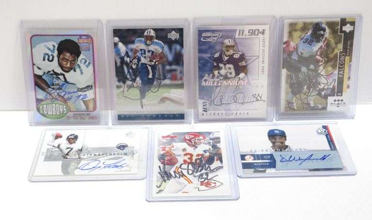 (7) High end autograph sports cards - Albrecht Auction Service