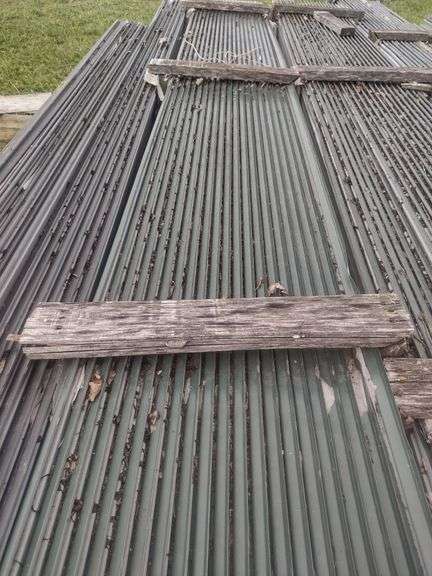 Bundle #2 of standing seam metal roofing, interlocking sheets with no ...