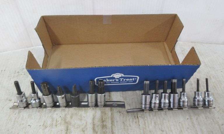 Snap-On alan and star bit sockets, good - Albrecht Auction Service