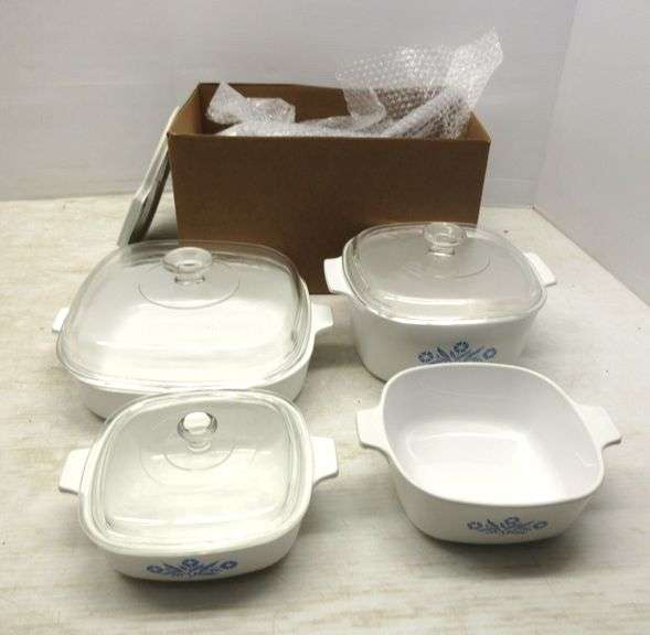 Corningware cornflower dishes with lids, assorted sizes, 1060s to 70s ...