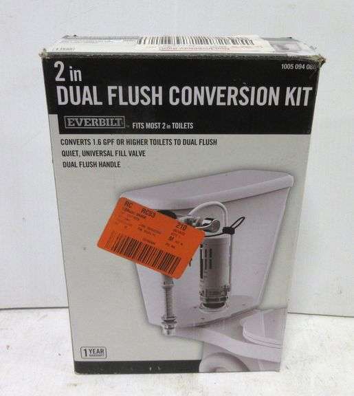 2" Dual flush conversion kit, unused - Albrecht Auction Service