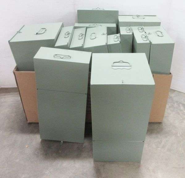 (14) Bank vault drawers, include: Four- 3" x 5" x 22"L, Four- 3" x 10 ...