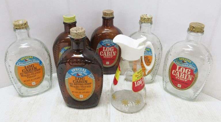 Vintage log cabin bottles, 1970's, 1776 Centennial special design ...