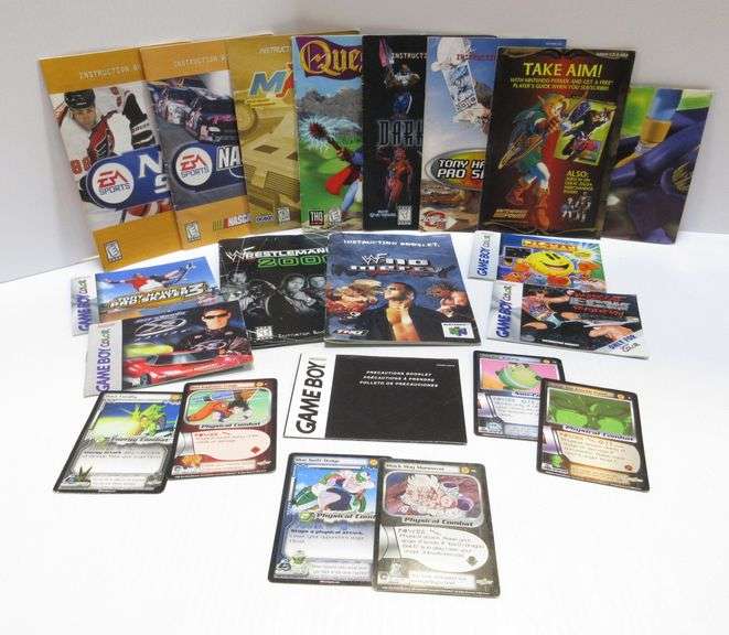 2001 Dragon Ball Z cards, Gameboy, and Nintendo 63 game instructions ...
