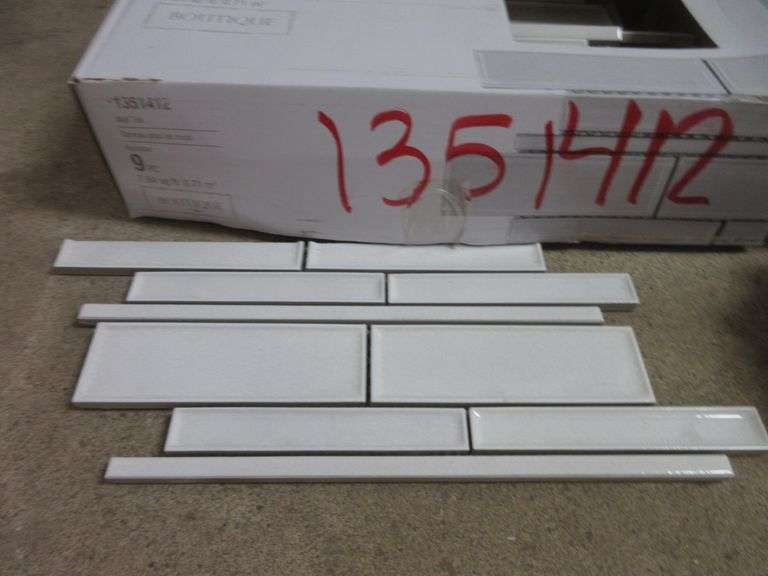 (2) Boxes of wall tile with spacers - Albrecht Auction Service