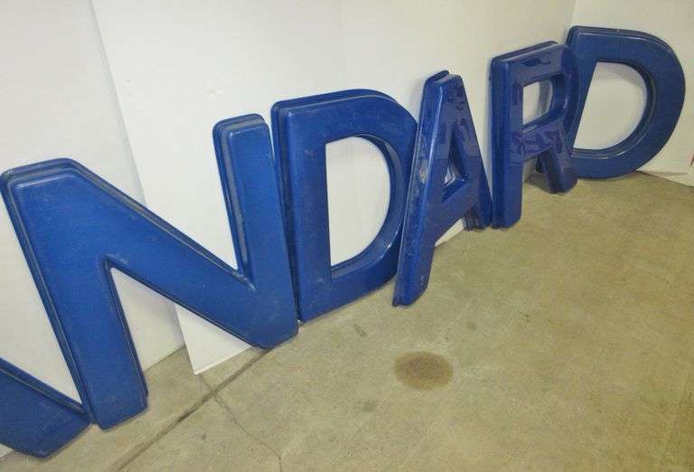 Vintage Pre-1970s Blue Plastic Letters, Spell STANDARD from Standard ...