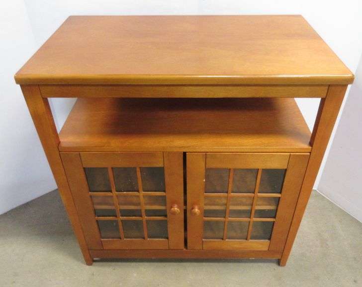 Cherry entertainment center, 34" x 2" x 34"H, very heavy and solid ...