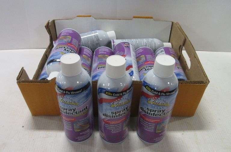 (12) Chase spray disinfectant, country rain scent, 6 oz. cans, new ...