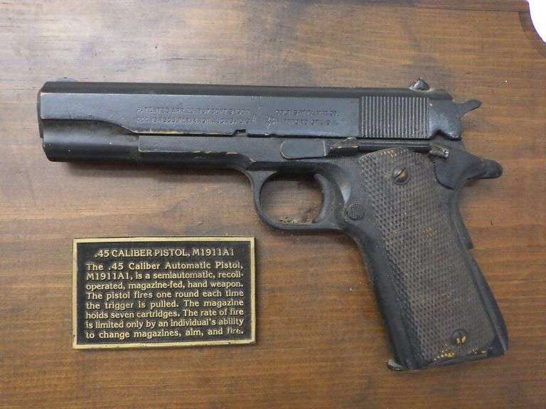 Older 1911 45-Caliber revolver with working clock by Buckeye Molding Co ...