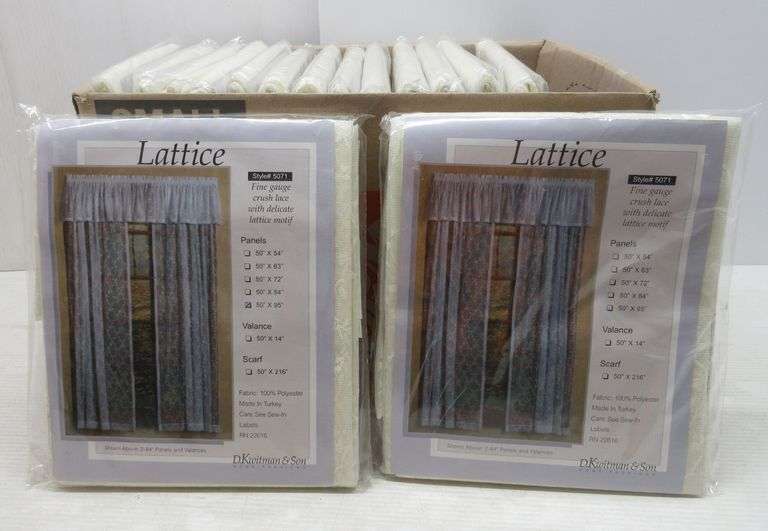 (15) Lattice fine gauge crush lace with delicate lattice motif, ivory ...