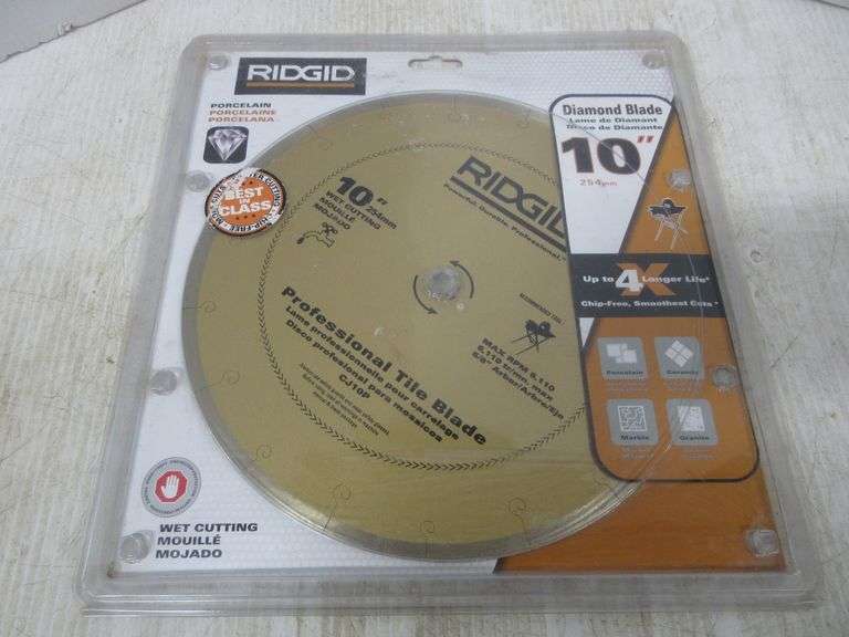 Ridgid 10" diamond blade, professional, lasts up to four times longer ...