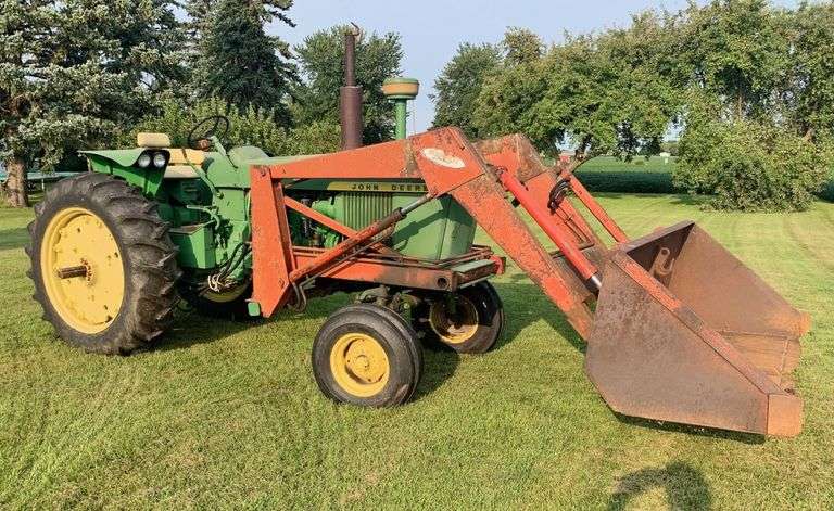 John Deere 4020 Diesel Tractor with Loader, (5857 Hours), Runs Well ...