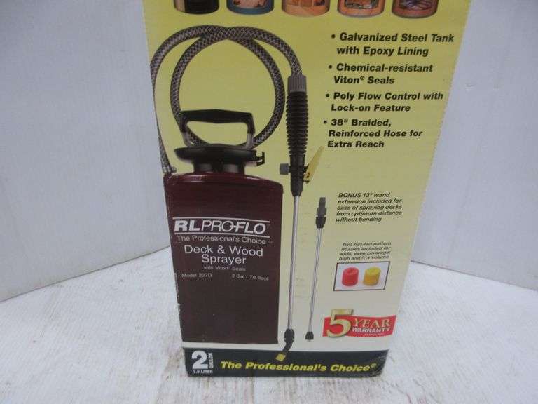 RL Pro Flo professional choice deck and wood sprayer, 2-Gallon size ...