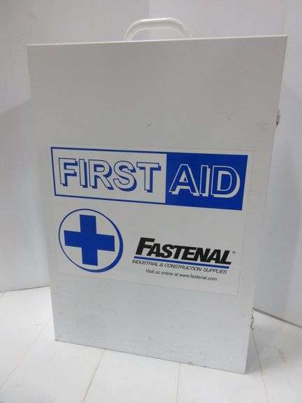 Fastenal first aid metal cabinet unit, 15" x 22" x 6", good - Albrecht ...