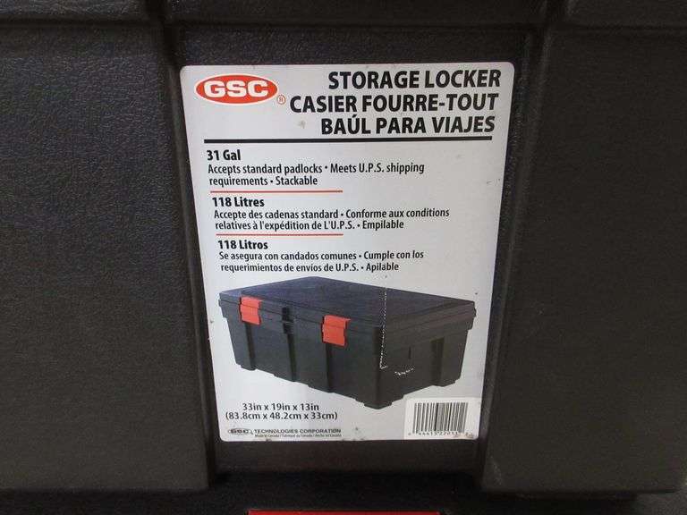 (3) G.S.C. Storage lockers, 31-Gallon, lockable, like new - Albrecht ...