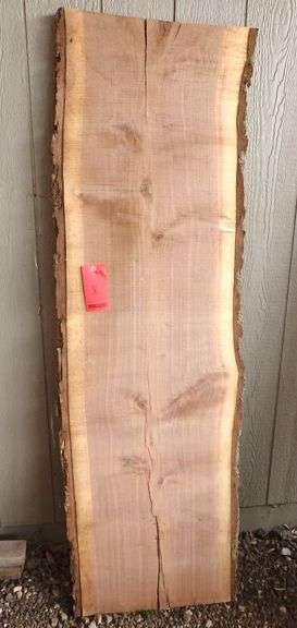 Black walnut live edge, rough sawn board, 20" to 23"W x 2"Thick x 71"L ...