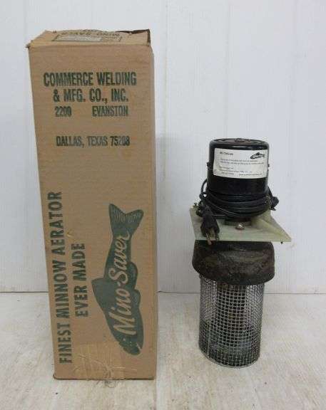 Minio-Saver minnow aerator, works, commercial grade - Albrecht Auction ...