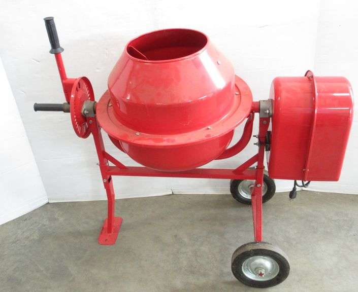 Small cement mixer, 1.25 cu. ft., runs, never used - Albrecht Auction ...