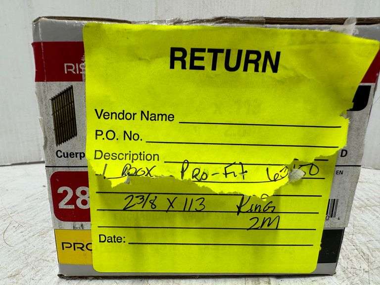 Box of Pro-Fit 500150 2 3/8 x .113 smooth 5M - Albrecht Auction Service