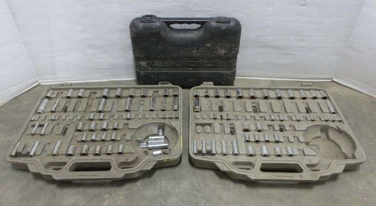 Partial channel lock socket set, and task force tool kit, looks to be ...