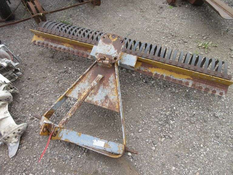 3-Point hitch landscaping rake, 6'W, good - Albrecht Auction Service