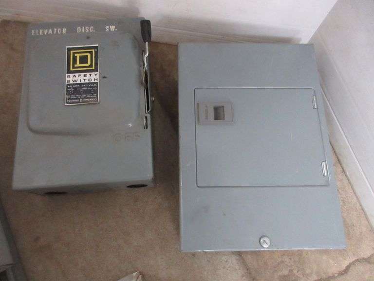 Meter box breaker and safety switch box, all good; (3) Contactors, new ...