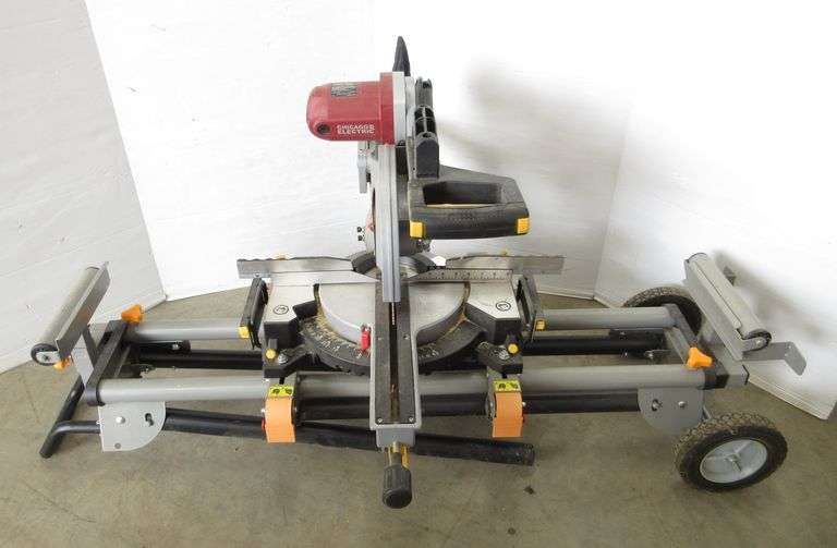 12" Chop saw with roll stand, works, missing the blade guard, used ...